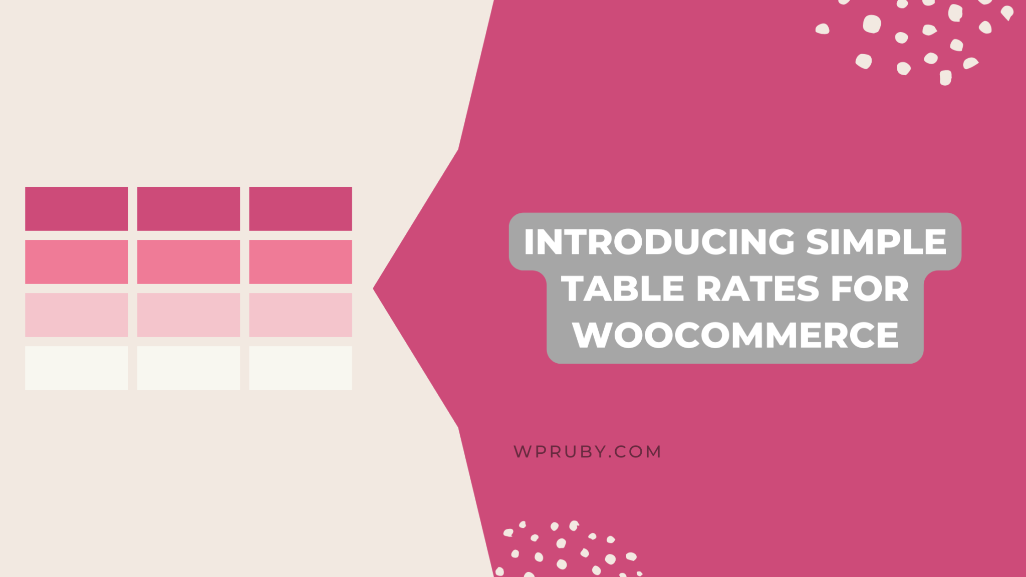 Introducing Simple Table Rates For WooCommerce - WPRuby